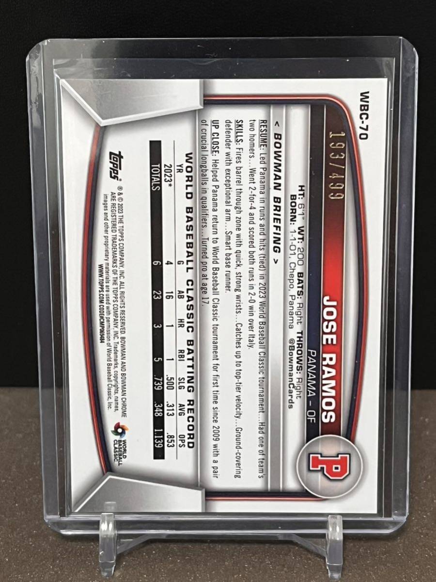 代購代標第一品牌－樂淘letao－499枚限定 2023 Bowman Chrome Jose Ramos ホセ・ラモス WBC パナマ