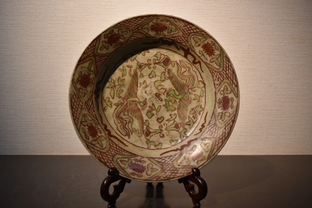 Yahoo!オークション - 【GE】R396【コレクター所蔵品】時代 呉須赤絵皿...