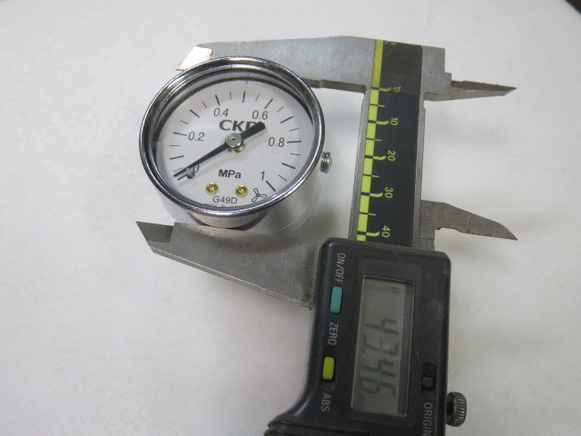 Yahoo!オークション - CKD 1Mpa 常圧 普通圧 圧力計 1/4 43φ 圧力メー...