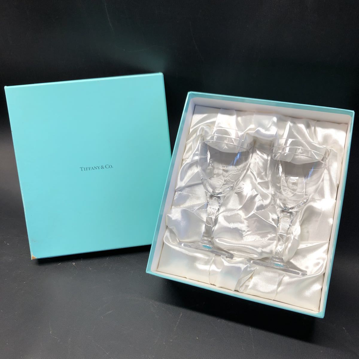 Yahoo!オークション - N 2329 [ TIFFANY&CO. ワイングラス 2セット ] ...