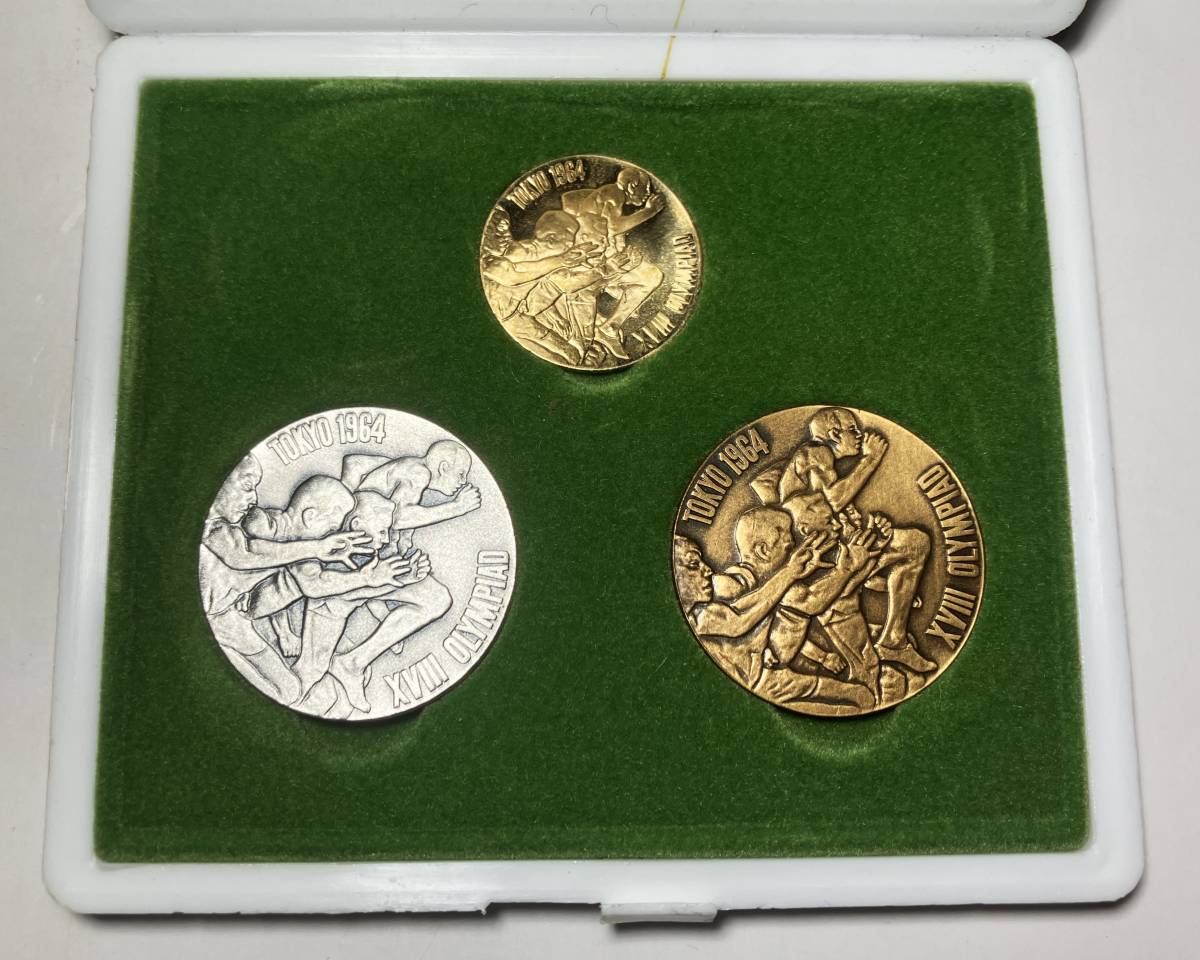 2 1964年 東京オリンピック記念メダル 金銀銅メダルセット K18 7.2g SV925 丹銅//本物保証 当時モノ 品//(記念硬貨)｜売買されたオークション情報、yahooの商品情報を ...