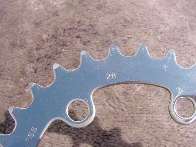 Yahoo!オークション - TIOGA STAINLESS製 Chainring 28T/74BCD 新品未...