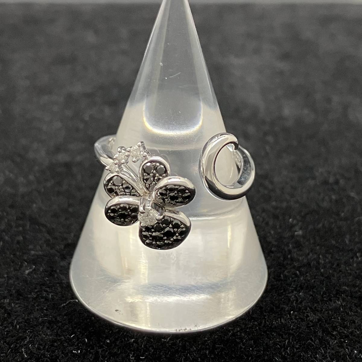 Yahoo!オークション - 新品仕上済み フラワー モチーフ ダイヤ 0.08ct ...