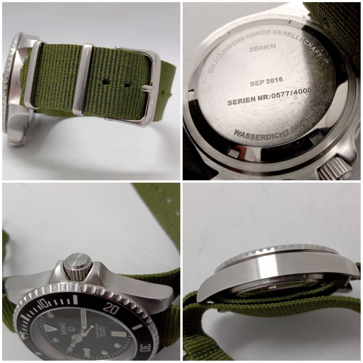 Yahoo!オークション - MWC ミリタリーウォッチ 0577 ダイバー アナログ...