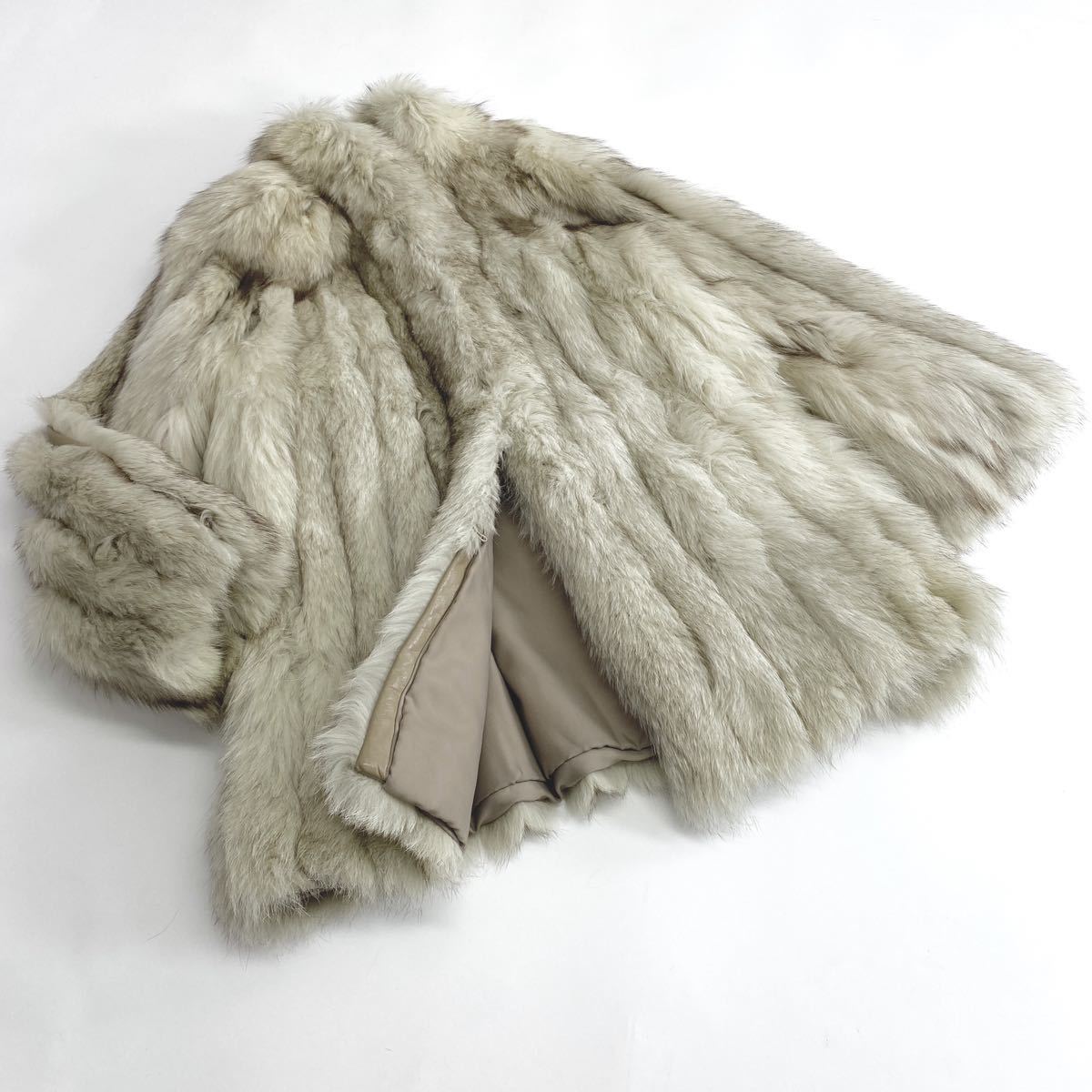 Yahoo!オークション - j21-4 最高級毛皮 フォックスファー FOX FUR ハ...