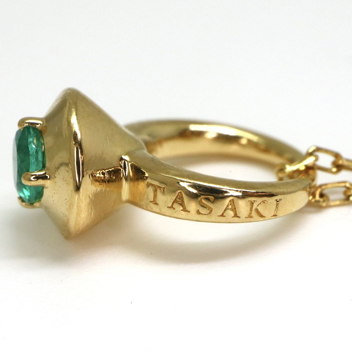 Yahoo!オークション - TASAKI(田崎真珠) K18(750) 天然エメラルド付き ...