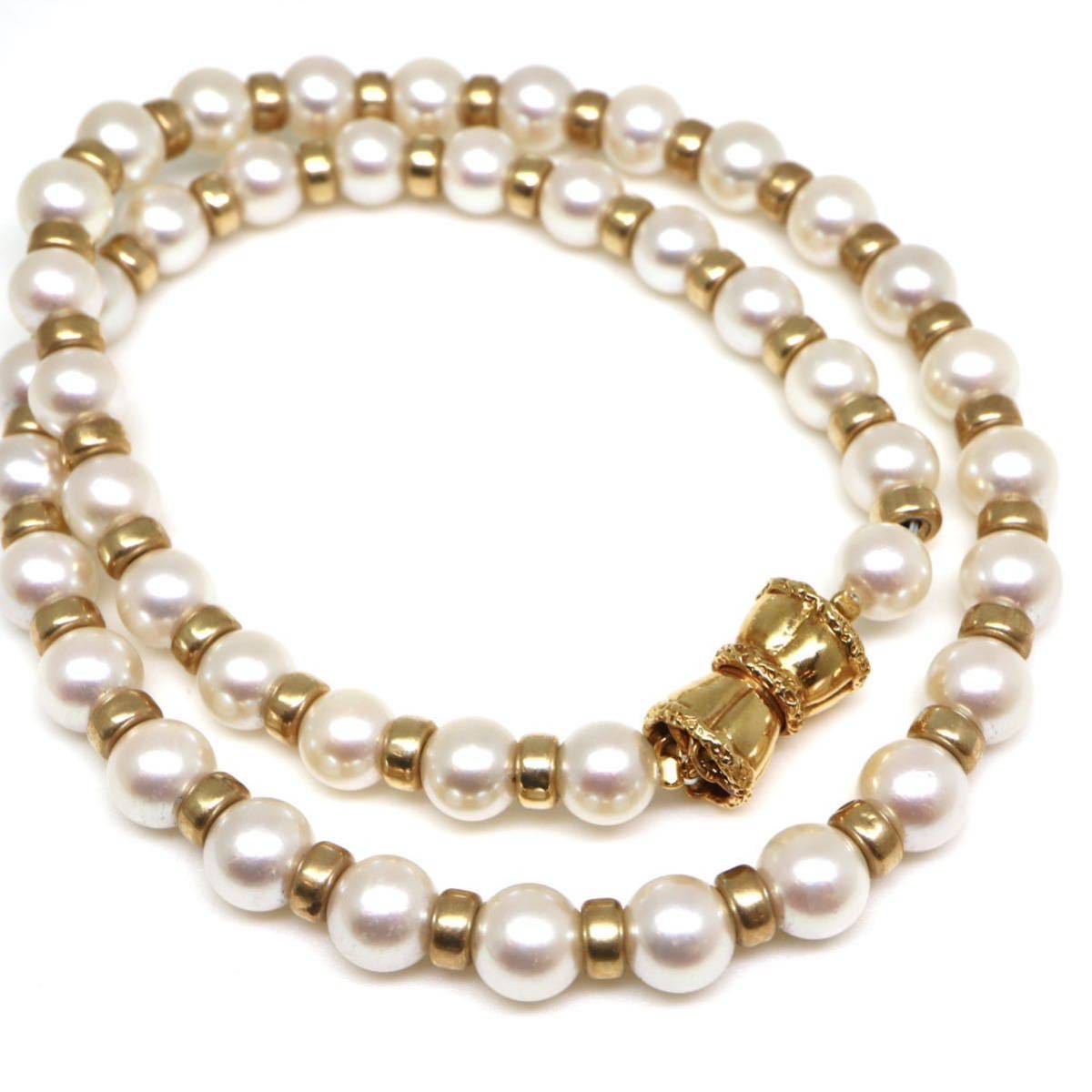 豪華 K18 アコヤ本真珠ネックレス N 31.1g 42.5cm 7.0-7.5mm珠 真珠 pearl necklace ジュエリー EC3/FA0(アコヤ真珠)｜売買されたオークション ...