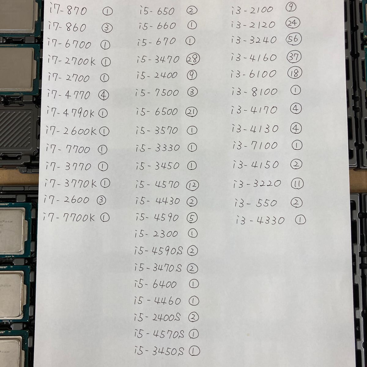 Yahoo!オークション - R452 CPU Intel CORE i7/i5/i3 など 317個まとめ...
