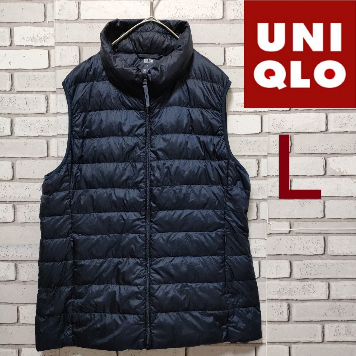 代購代標第一品牌－樂淘letao－UNIQLO（ユニクロ）ウルトラライトダウンベスト L 紺 美品（Oc65）211-400710 ネコポス発送！