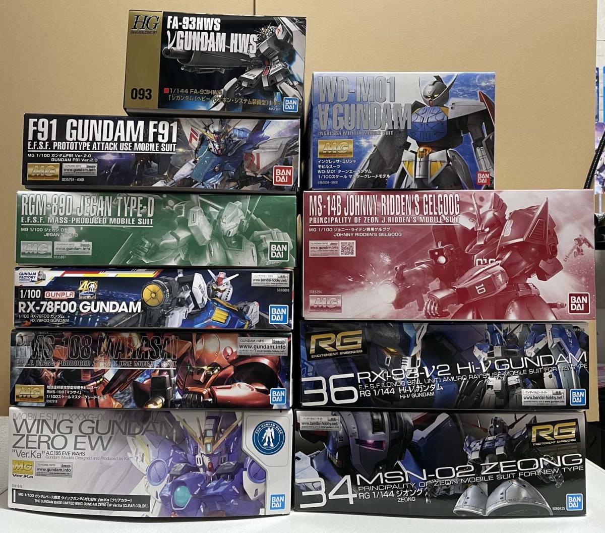 Yahoo!オークション - 未組立 MG / RG / HGUC 10種セット ジオング