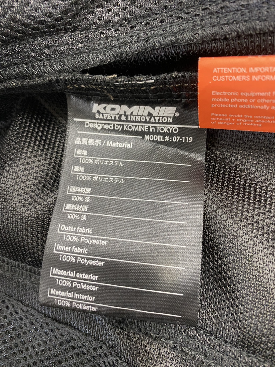 Yahoo!オークション - 0850-02 極美品タグ付き KOMINE/コミネ JK-1191 ...