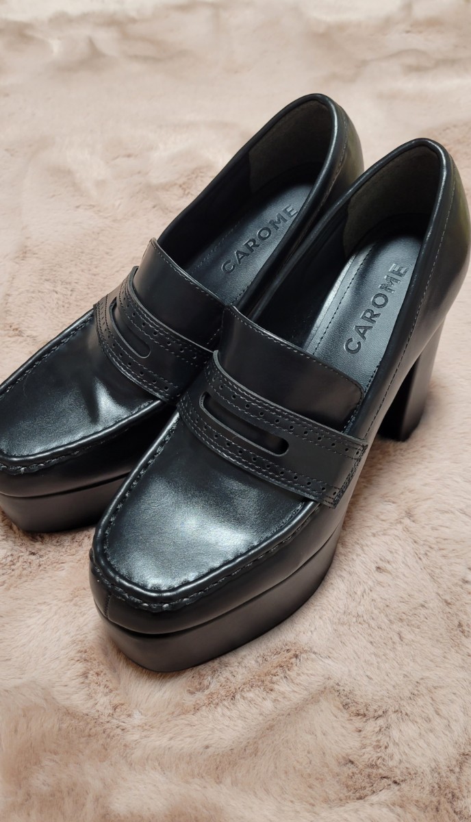 Yahoo!オークション - CAROME 厚底ローファー