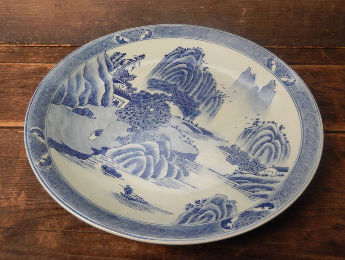 Yahoo!オークション - 【OAN】 時代物 伊万里 印判 染付 風景 蛸唐草 ...