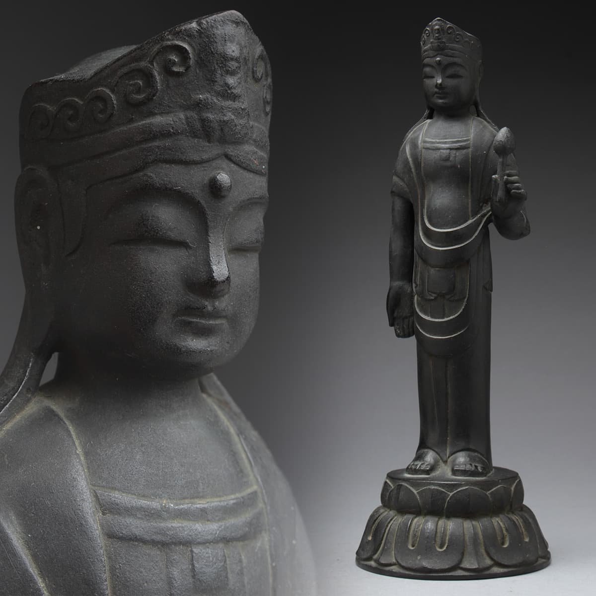 US795 時代 仏教美術 銅製 聖観音菩薩像 高30.3cm 1.7kg 聖観世音菩薩立像/觀音菩薩像 仏像 佛像 古仏 仏像彫刻(仏像)｜売買されたオークション情報、yahooの商品情報を ...