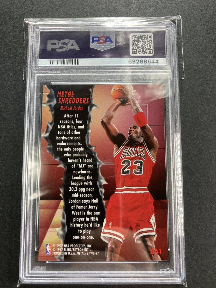 Yahoo!オークション - PSA9 1996 FLEER METAL #241 Mickael Jordan マ...