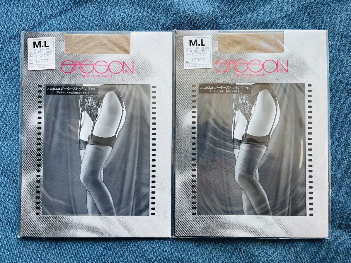Yahoo!オークション - レトロガーターストッキング SASSON 2足