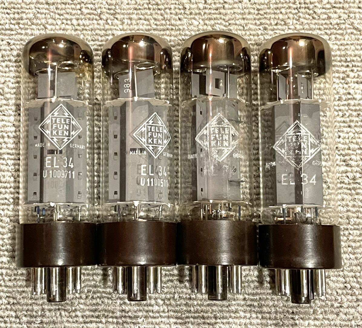 Yahoo!オークション - 【希少】TELEFUNKEN テレフンケン EL34 4本セッ...