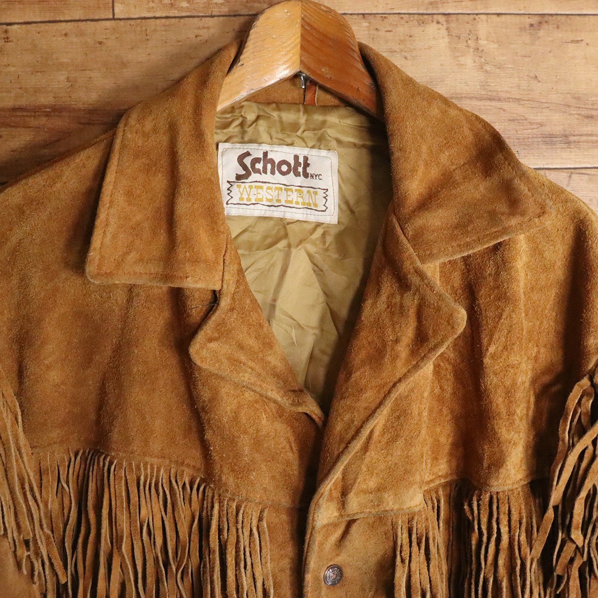 Yahoo!オークション - K13T/Y10.5-6 Schott WESTERN ショット フリンジ...