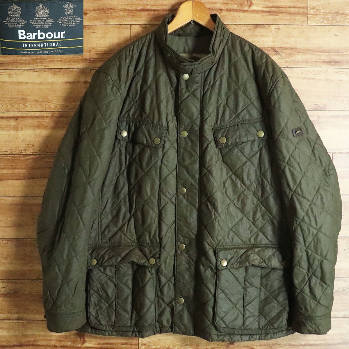 $1K/y5.23-4 Barbour バブアー INTERNATIONAL インターナショナル キルティングジャケット ライナー ワックスコットン XXL(XLサイズ以上)｜売買された ...