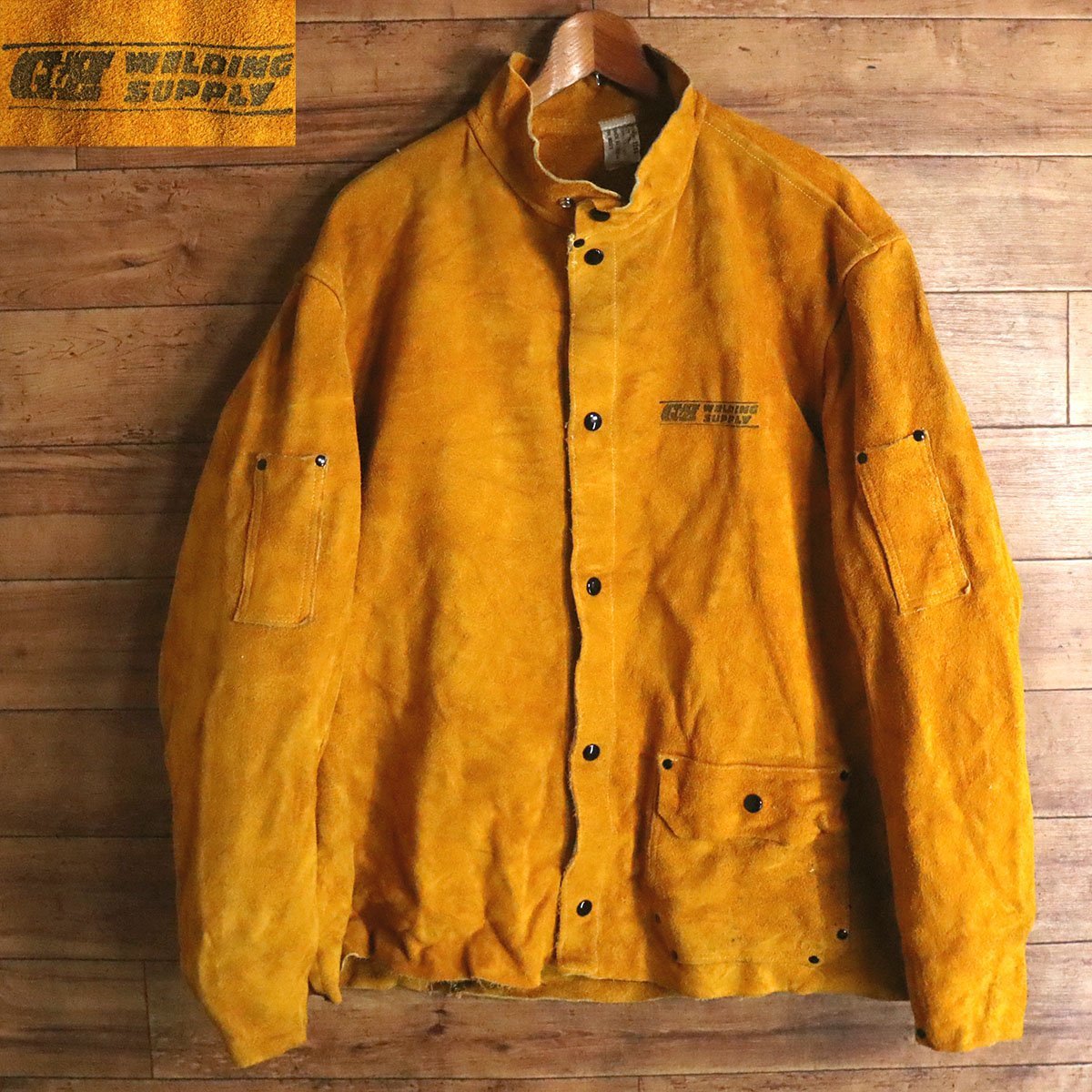 Yahoo!オークション - G10T/Y10.20-4 アメリカ古着 レザーワークジャケ...