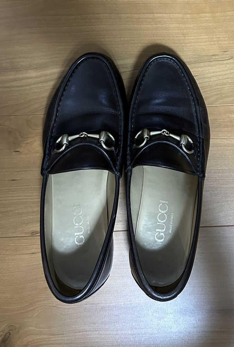 代購代標第一品牌－樂淘letao－GUCCI ビットローファー ダークブラウン 41 グッチ ゴールド スリッポン ローファー ブラウン 7 ホースビット