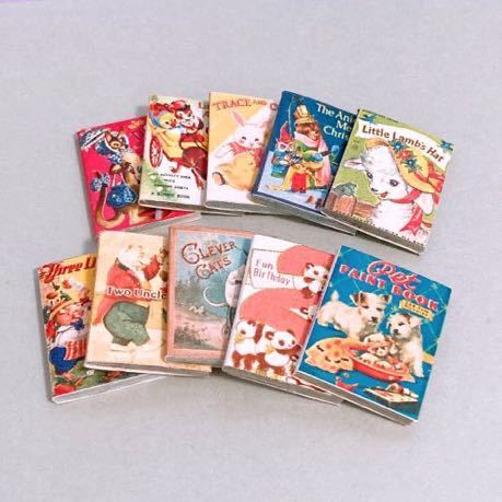 Yahoo!オークション - N06 動物絵本 アンテーク風 古書風 ミニチュア本...
