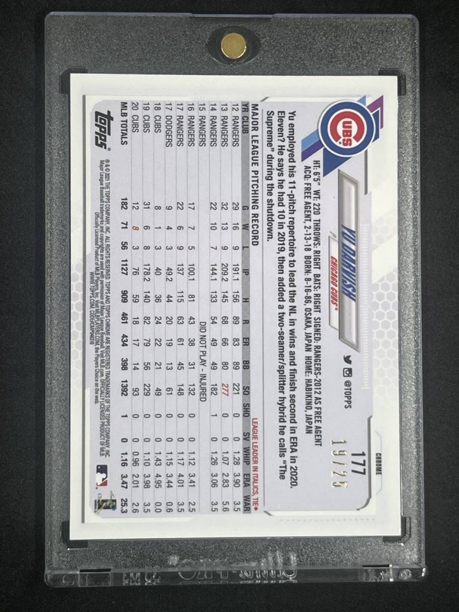 25枚限定 ダルビッシュ有 2021 Topps Chrome Yu Darvish Orange Refractor パラレル シリアル パドレス WBC(Topps)｜売買された ...