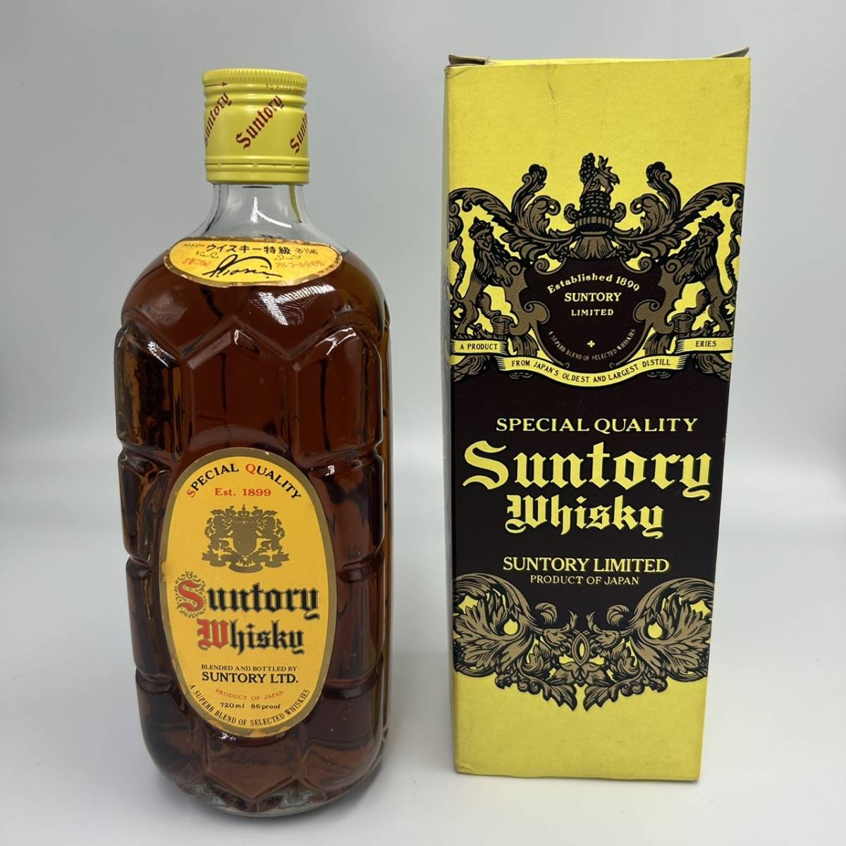 代購代標第一品牌－樂淘letao－古酒《サントリー》角瓶 旧ボトル 720ml/43° 特級 元箱付