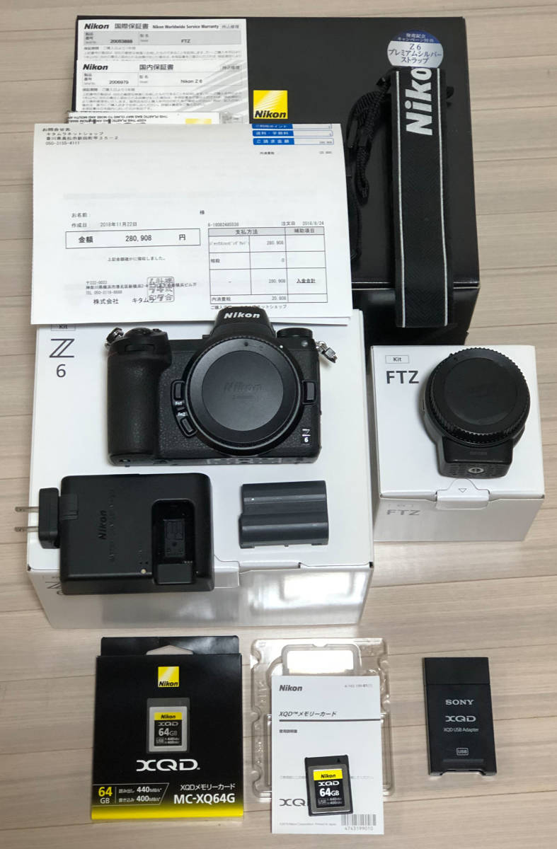 Nikon Z6 FTZ Kit + XQDメモリーカード64GB 同様 ショット数：6066(ニコン)｜売買されたオークション情報、yahooの商品情報をアーカイブ公開 - オークファン ...