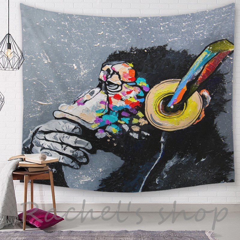 Yahoo!オークション - バンクシー 金具付きタペストリー【B26】この曲...