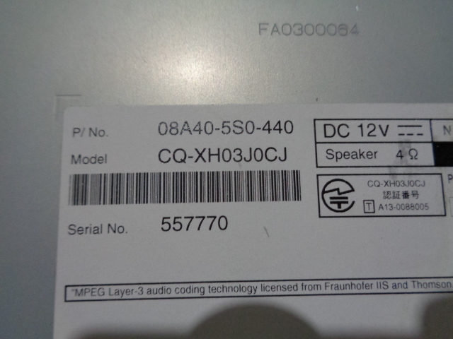 Yahoo!オークション - (I09) ホンダ 純正 ナビ ギャザズ VXM-145C セキ...