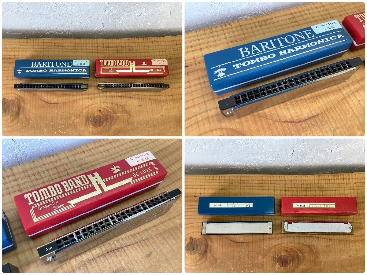 TOMBO トンボ ハーモニカ 12本まとめて 楽器 TOMBO BAND NO.1521 NO.1821 いろいろ ハ長調 へ長調 イ短調 Bariton(ハーモニカ、ブルースハープ)｜売買 ...