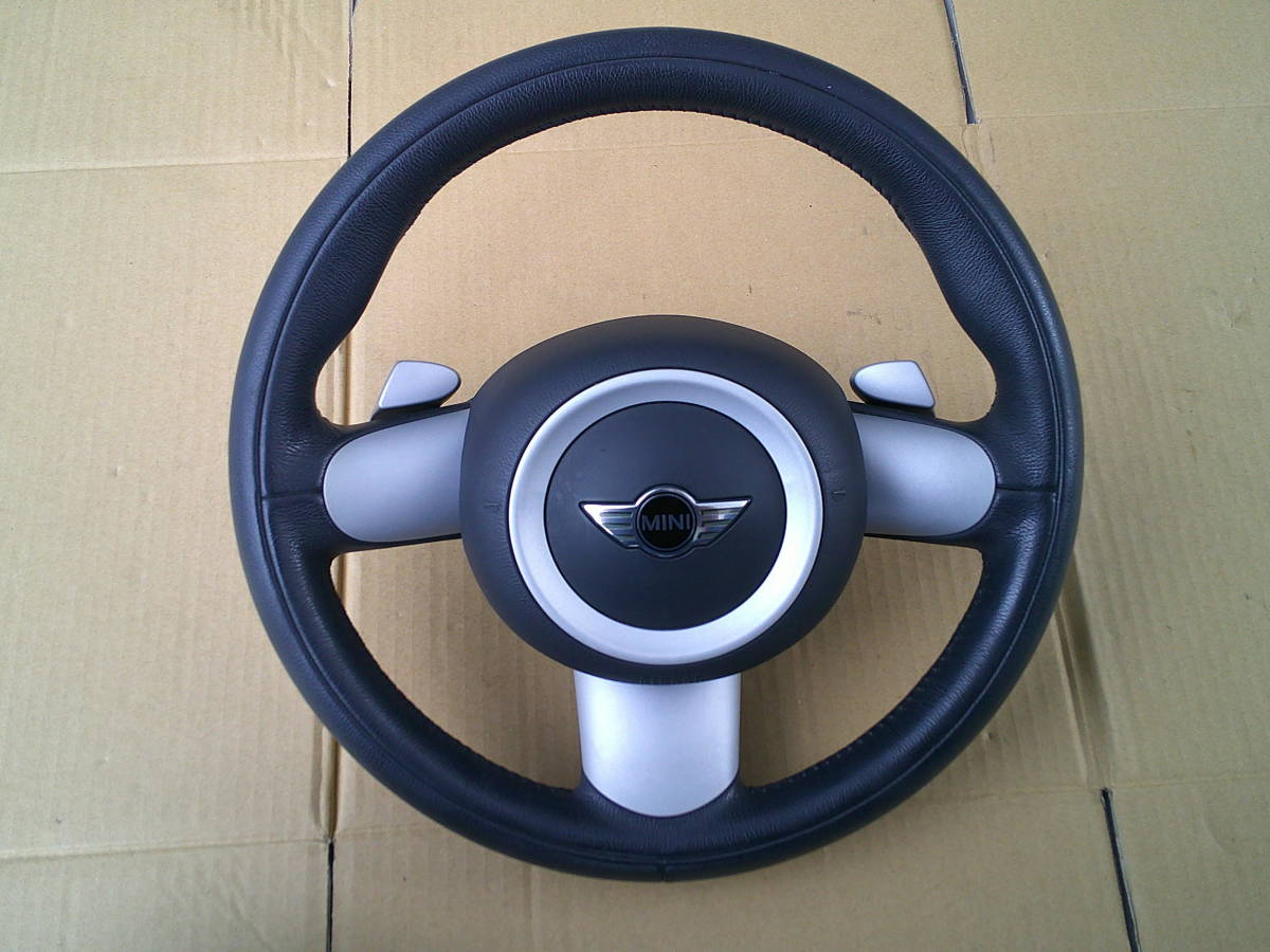 RE16 ミニ R53 3本スポーク レザー ステアリング ハンドル 6765660 BMWミニ MINI RA16 R50 ワン クーパー クーパーS(ステアリング、ハンドル本体)｜売買され ...