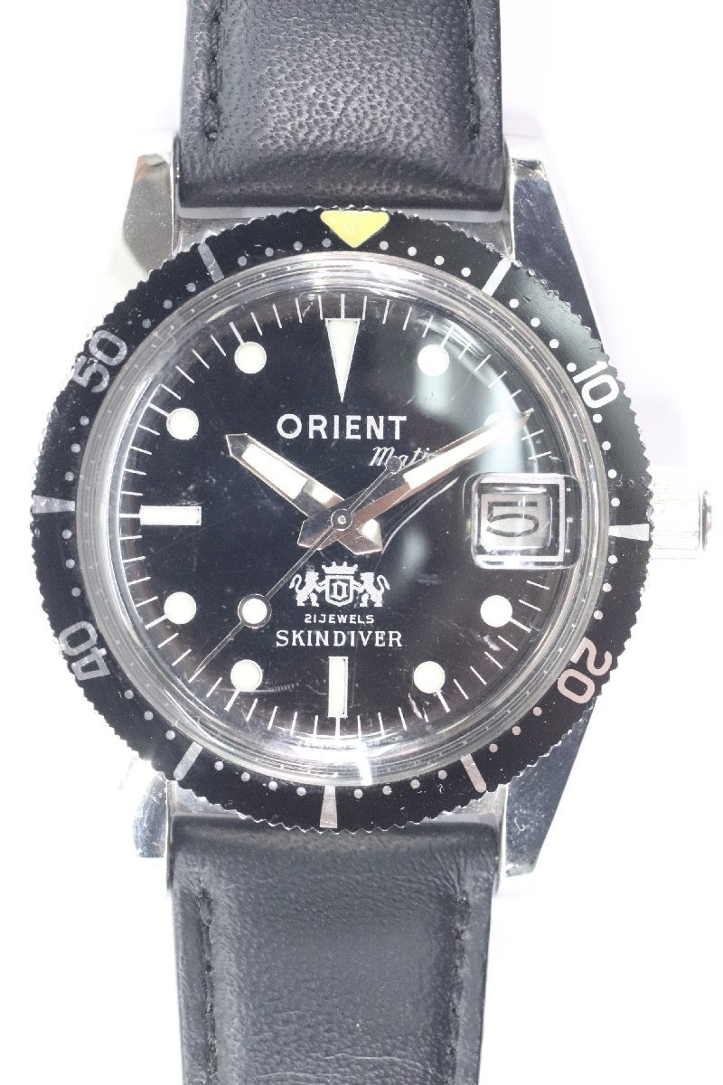 品 ORIENT matic オリエント マチック SKINDIVER スキンダイバー 300M 自動巻き デイト メンズ 腕時計 社外ベルト 9110-N(その他)｜売買されたオークション ...