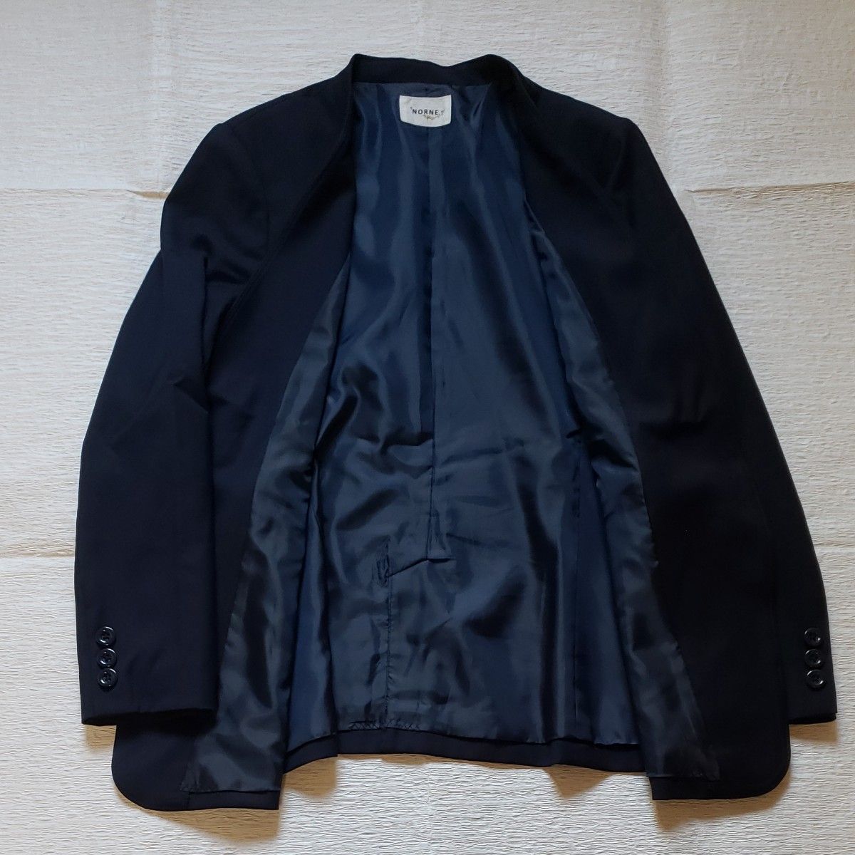 NORNE オンワード樫山 ノーカラージャケット 1つボタン NORNE オンワード樫山 ノーカラージャケット 1つボタン