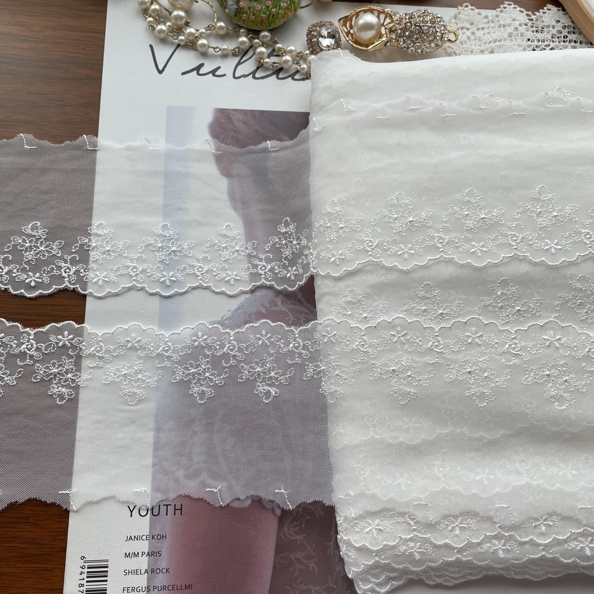 Yahoo!オークション - 1m チュールレース D1-8