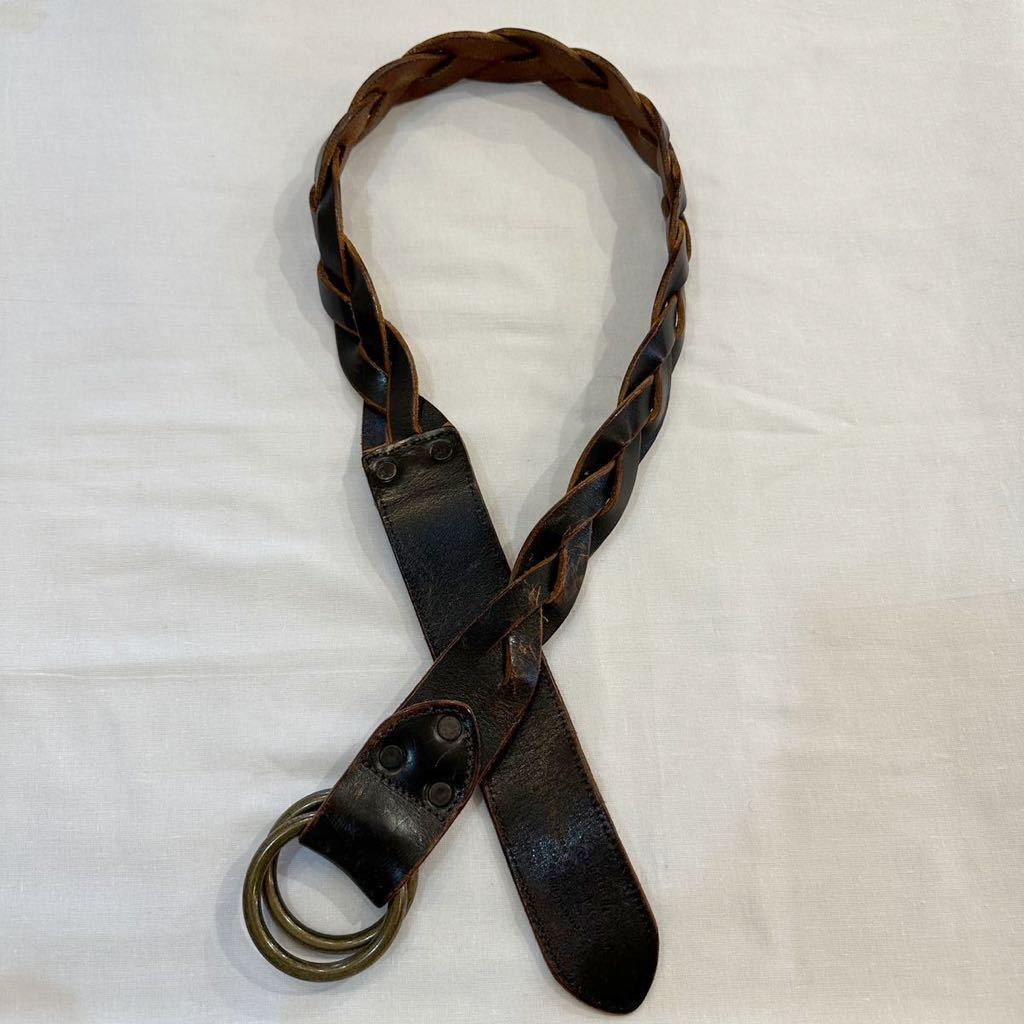 RRL Double RL RING BRAIDED LEATHER BELT ダブルアールエル RRL Double RL RING BRAIDED LEATHER BELT ダブルアールエル