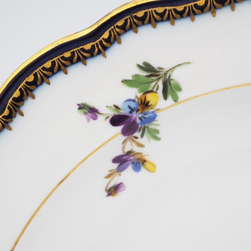 ☆極上品☆ マイセン MEISSEN ボタン剣 金彩 昆虫 花 オープン ☆極上品☆ マイセン MEISSEN ボタン剣 金彩 昆虫 花 オープン