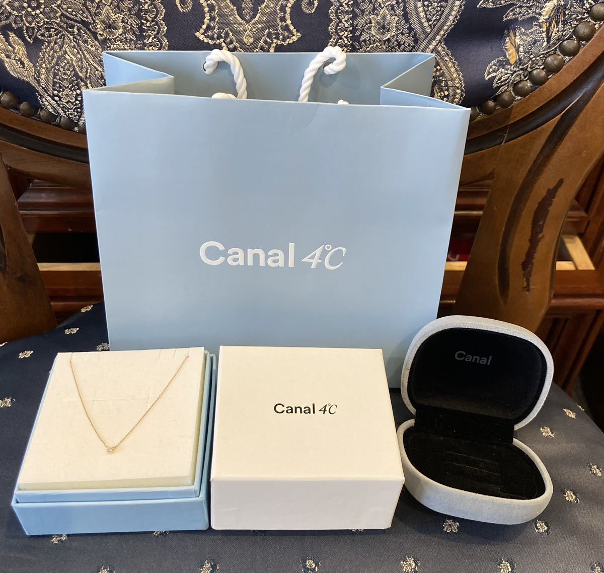 正規品 canal4℃ ヨンドシー ネックレス k10 ダイヤモンド 箱 紙袋 リボン ピンクゴールド プレゼント ダイアモンド ゴールド(ネックレス、ペンダント、チョーカー)｜売買された ...