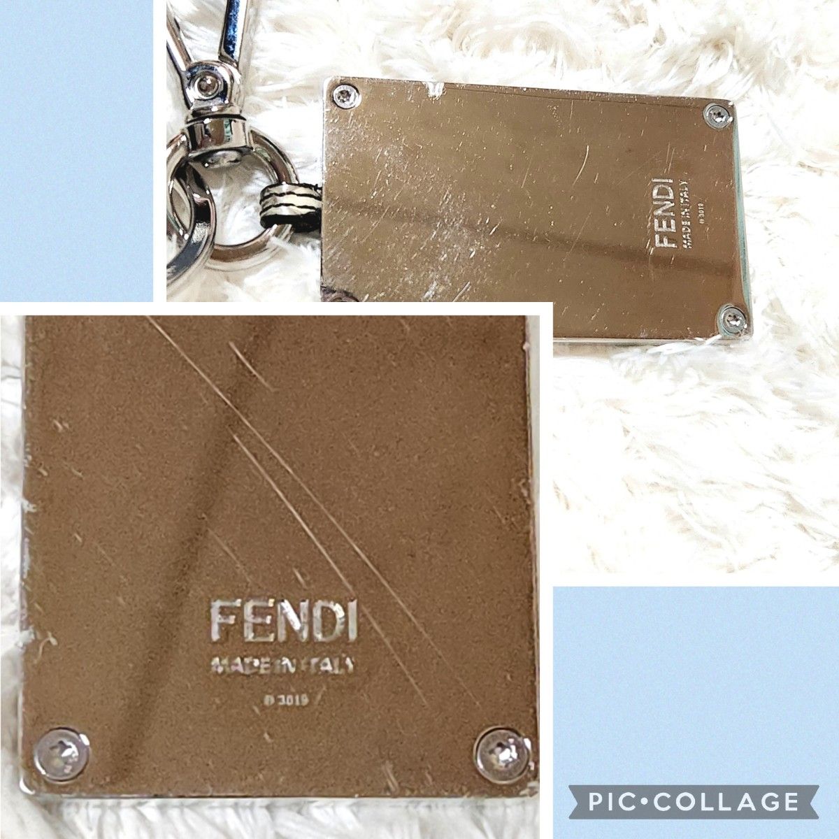 FENDI フェンディ ズッカ FF パイソン 蛇革 キーリング FENDI フェンディ ズッカ FF パイソン 蛇革 キーリング
