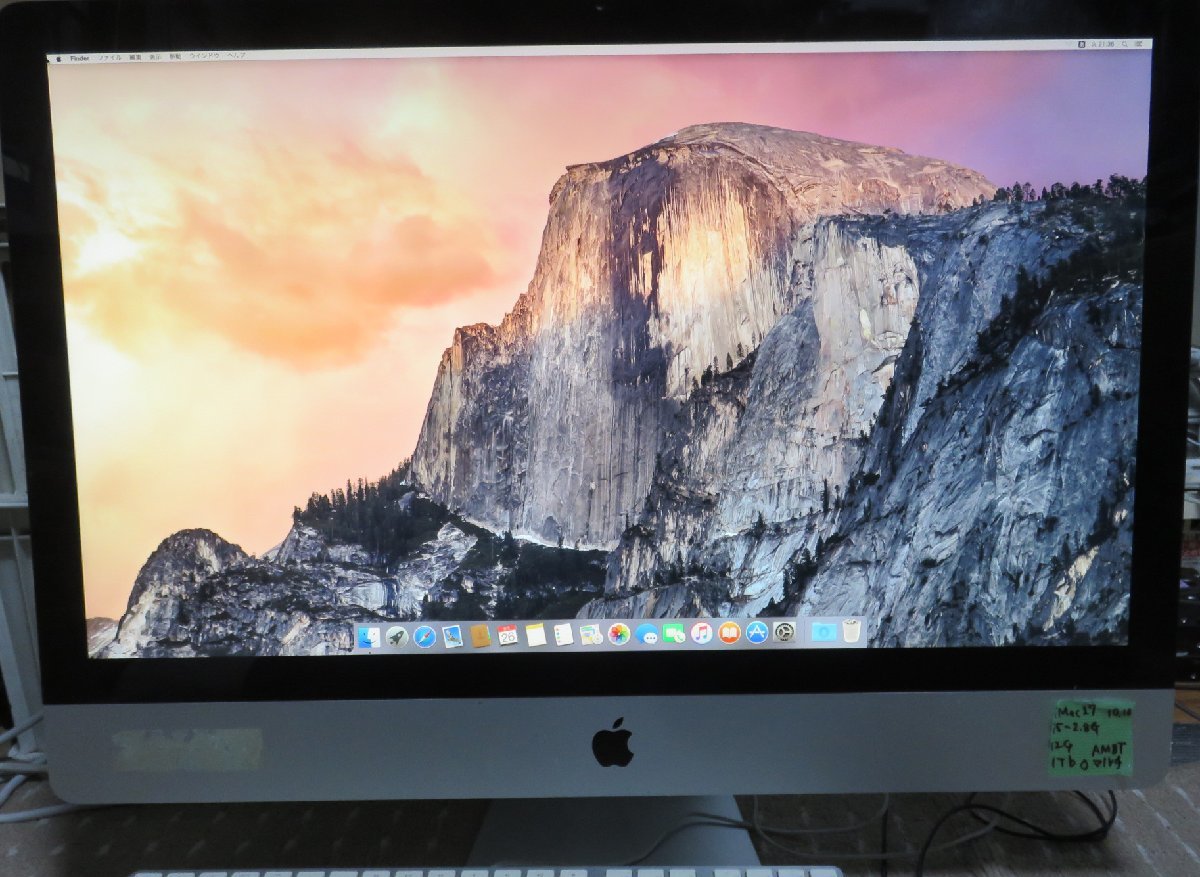 Yahoo!オークション - ≪中古品≫iMac 27 Ci5-2.8G/12G/1t 10.10[t231...