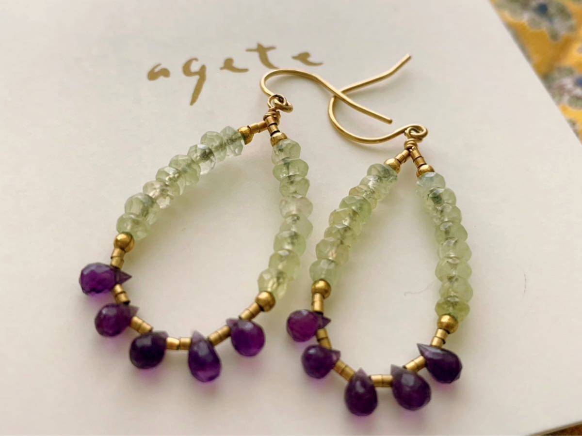 Yahoo!オークション - 【美品】agate K10 アメジスト×プレナイト