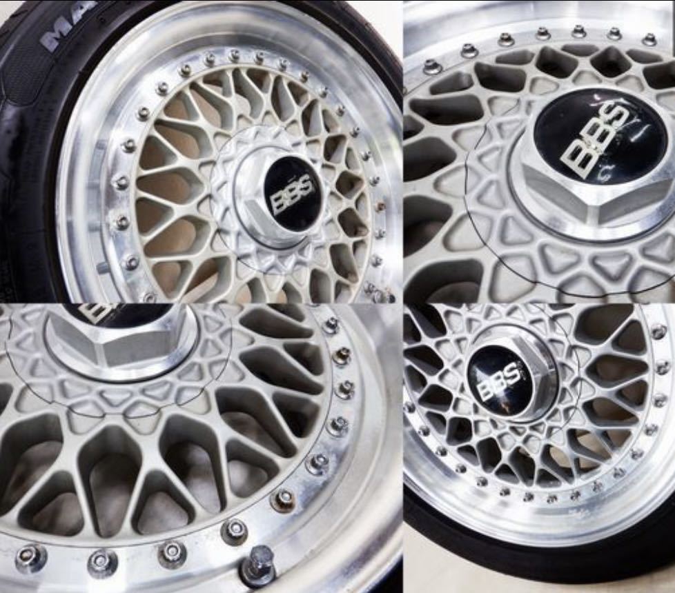 BBS RS RS032 鍛造 15インチ 6.5J+17 4H PCD114.3 195/50R15 ホイール 4本 トヨタ 10ソアラ GZ10 MZ11 AE86 シルビア S13 ...