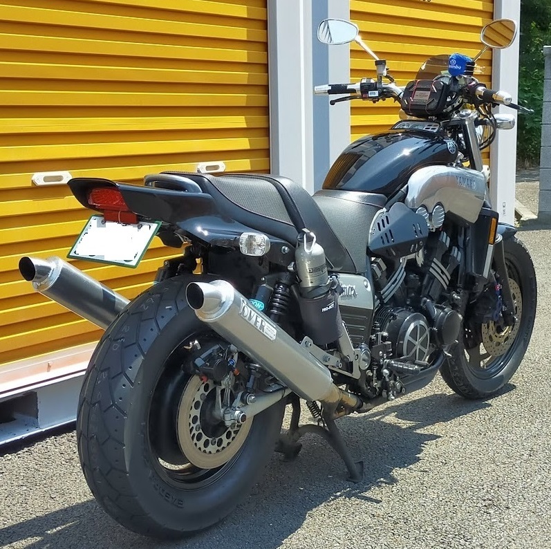 Yahoo!オークション - V-max 1200 OVER Racing 2テールスリップオンマ...