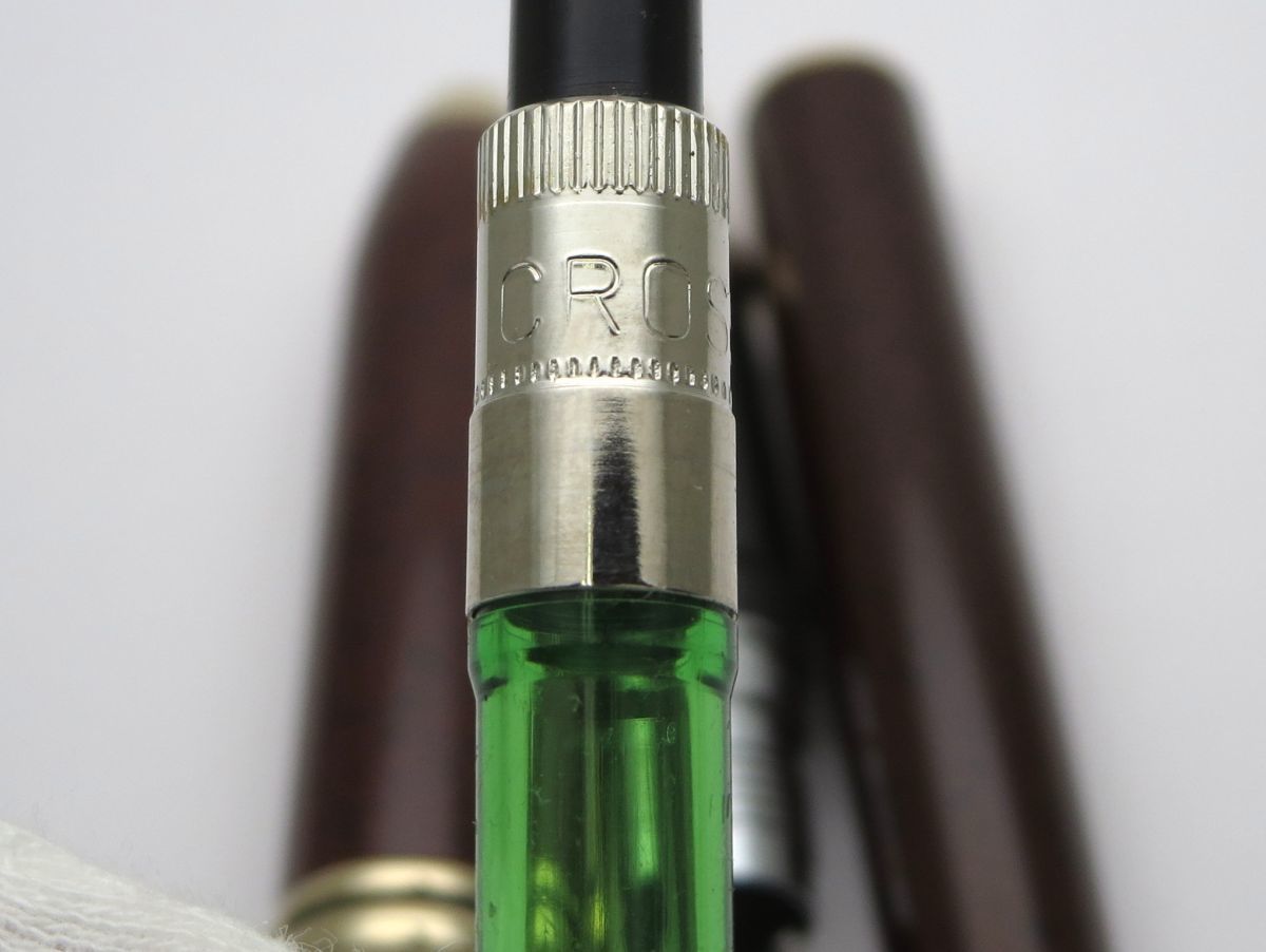 代購代標第一品牌－樂淘letao－1000円スタート 万年筆 CROSS クロス ペン先14K 585 XF刻印 旧ロゴ マーブル ボトルインク/小冊子/箱付 文房具 筆記用具 10 G60006