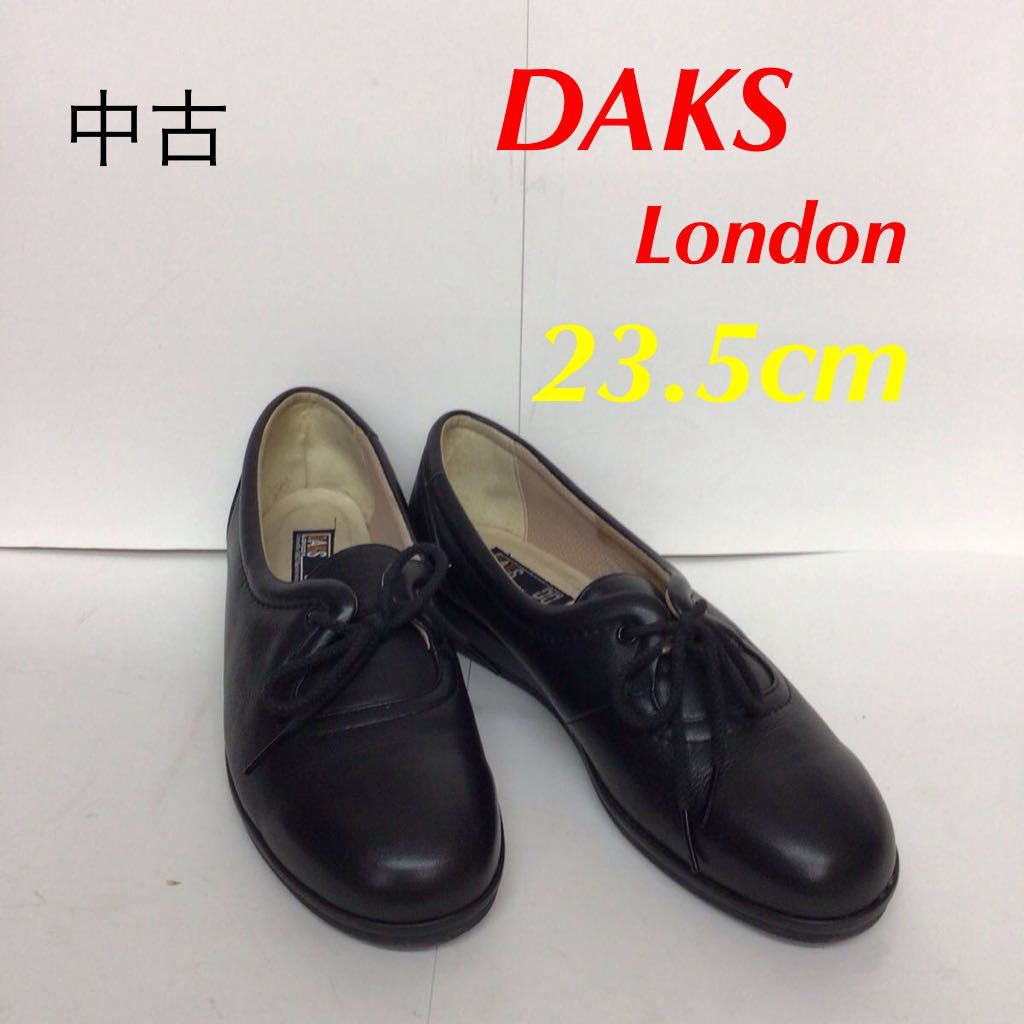 Yahoo!オークション - A-332 DAKS シューズ 黒 スニーカー 23.5cm ブラ...