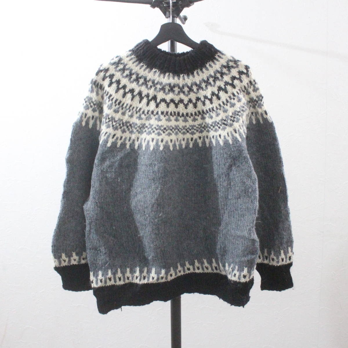 Yahoo!オークション - G769 80sビンテージ ウールニットセーター 1980...