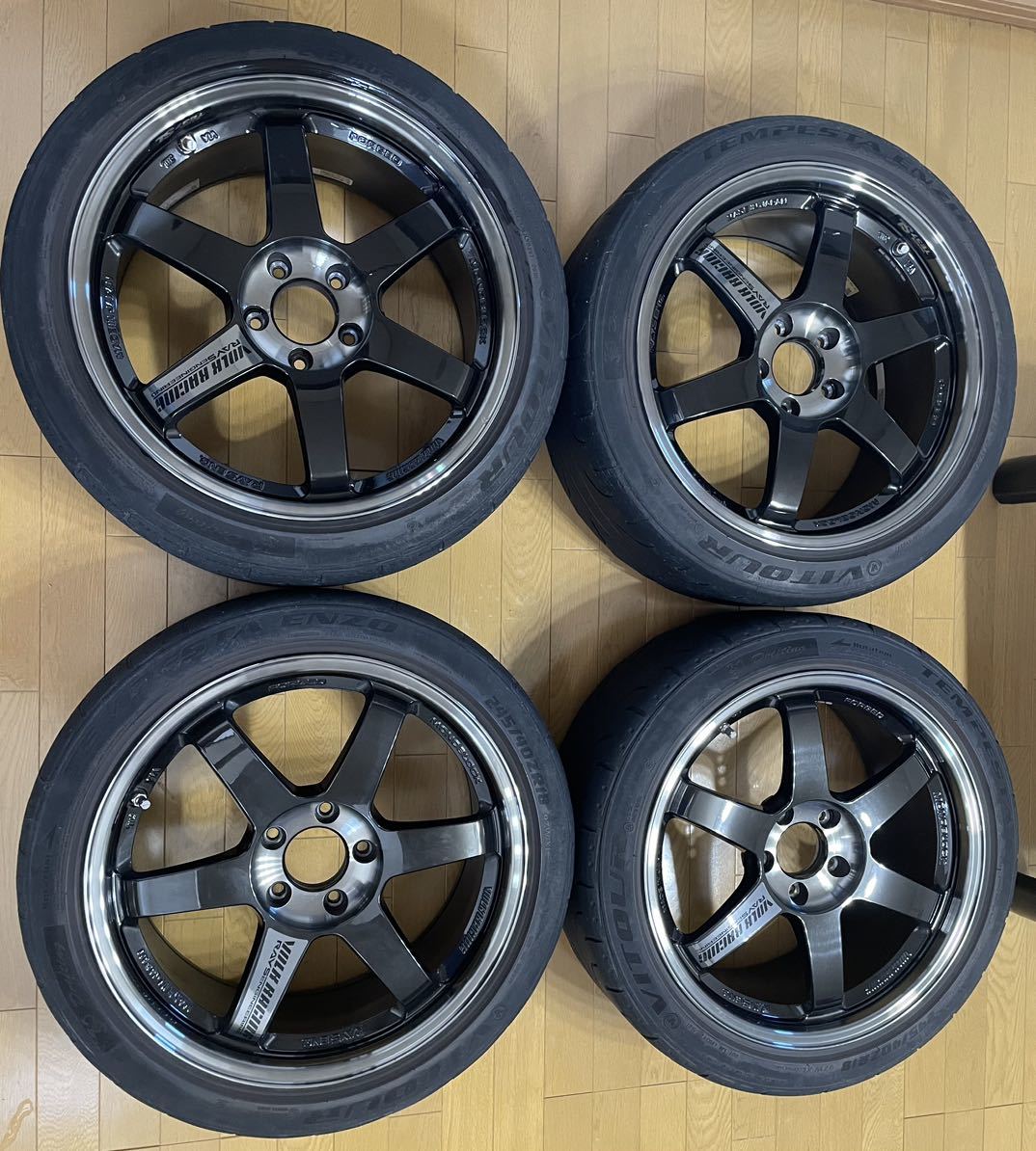 Yahoo!オークション - RAYS TE37SL 18インチ 9J+45 5穴 PCD114.3 VAB等...