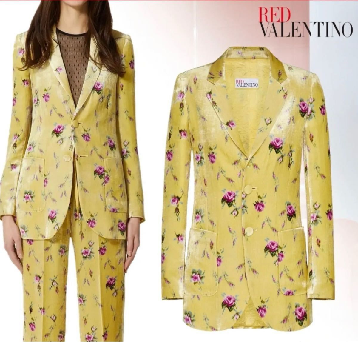 redvalentino sweetrose ジャケット ベロア L 44 レッド redvalentino sweetrose ジャケット ベロア L 44 レッド
