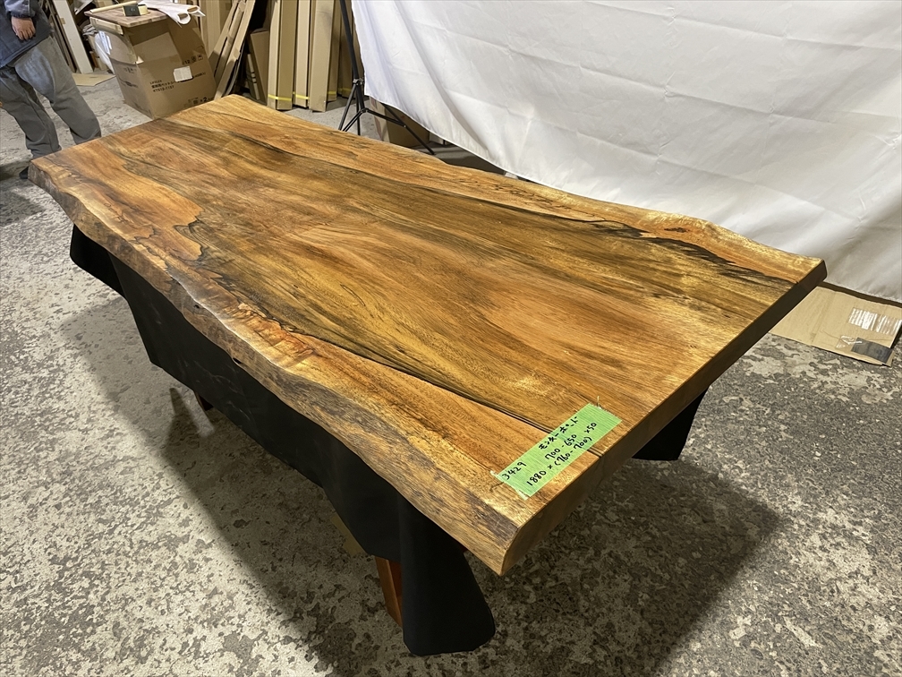 Yahoo!オークション - モンキーポッド3429 一枚板無垢 乾燥材 1880x70...